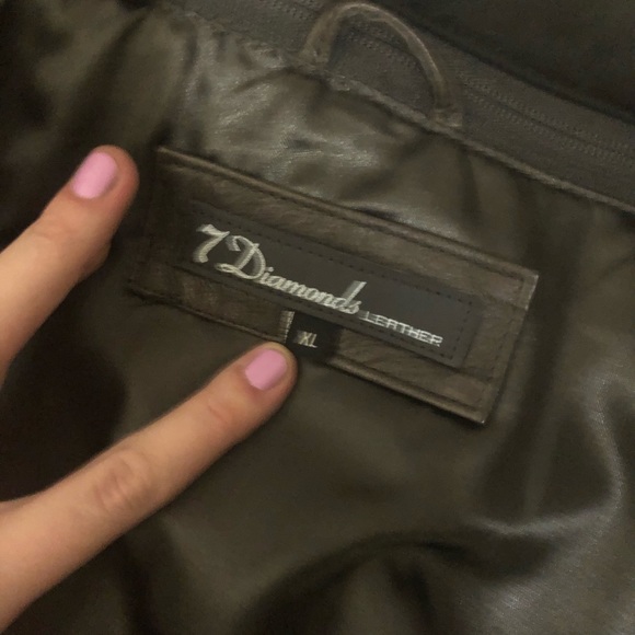 7 Diamonds | Jackets & Coats | 7 Diamonds Leather Jacket With ...